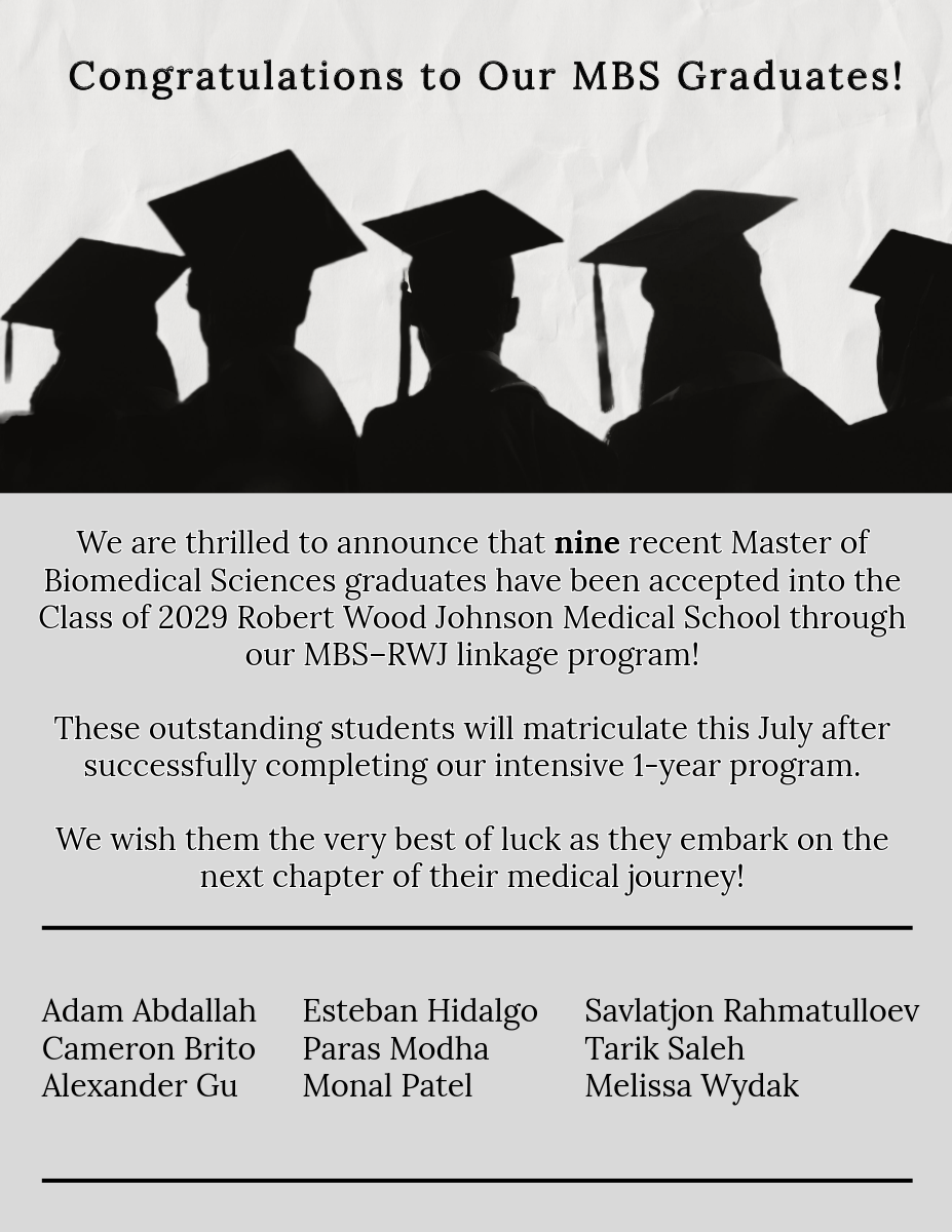 Biomedical Sciences – MS | Rutgers School of Graduate Studies